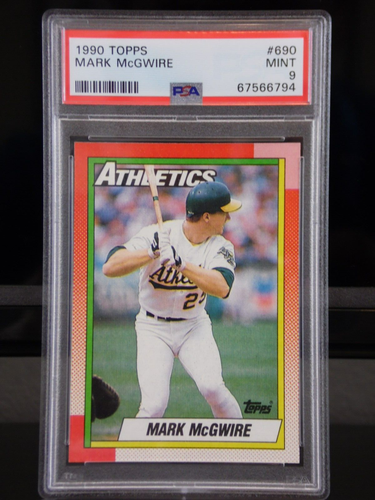 1990 TOPPS MARK MCGWIRE #690 MLB BASEBALL CARD OAKLAND ATHLETICS | PSA ...