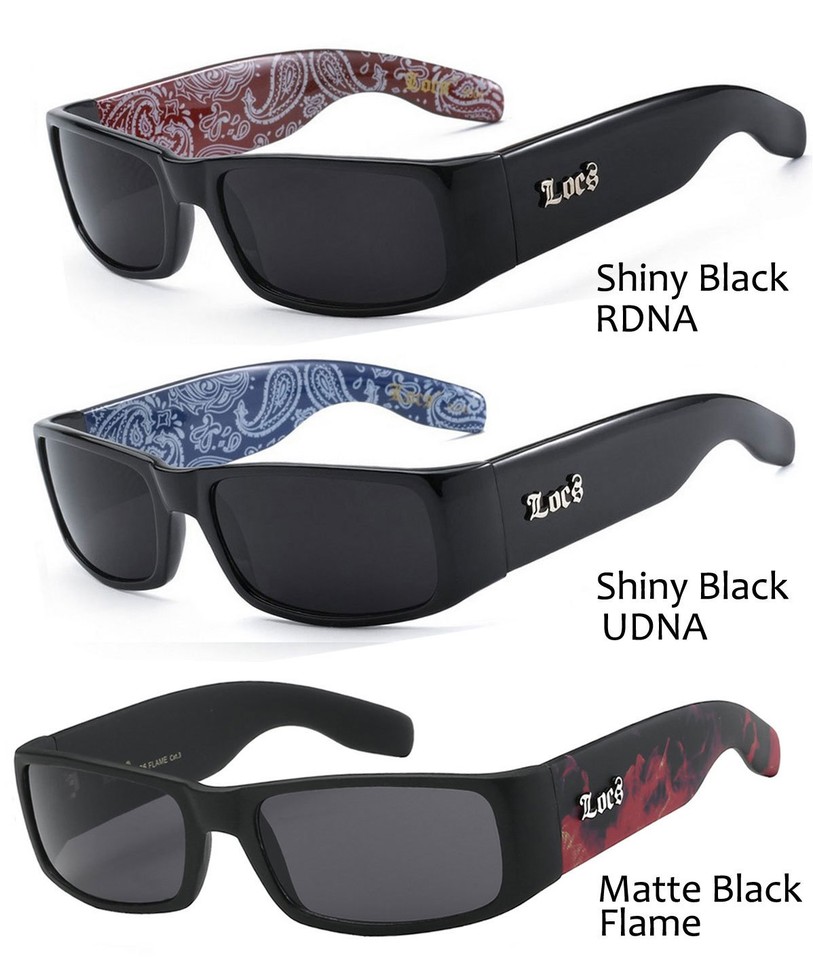 1 or 3 Pair(s) Mens OG Locs Authentic Rectangular Gangster Cholo ...