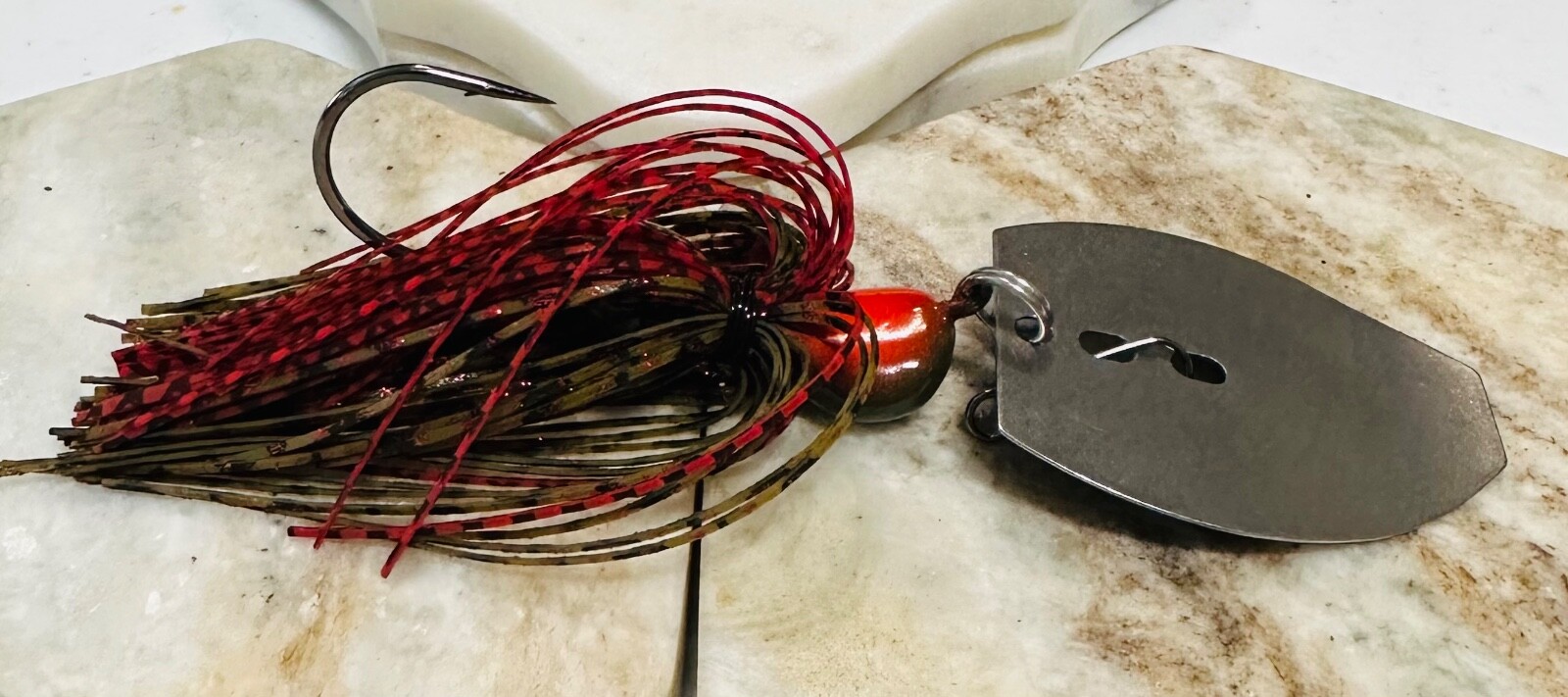 Custom 3/4 oz Big Blade Bladed Jig 8 color Large Swim Spinnerbait Pike ...