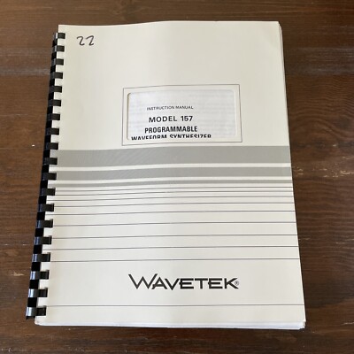 Manuals & Books - Wavetek Model