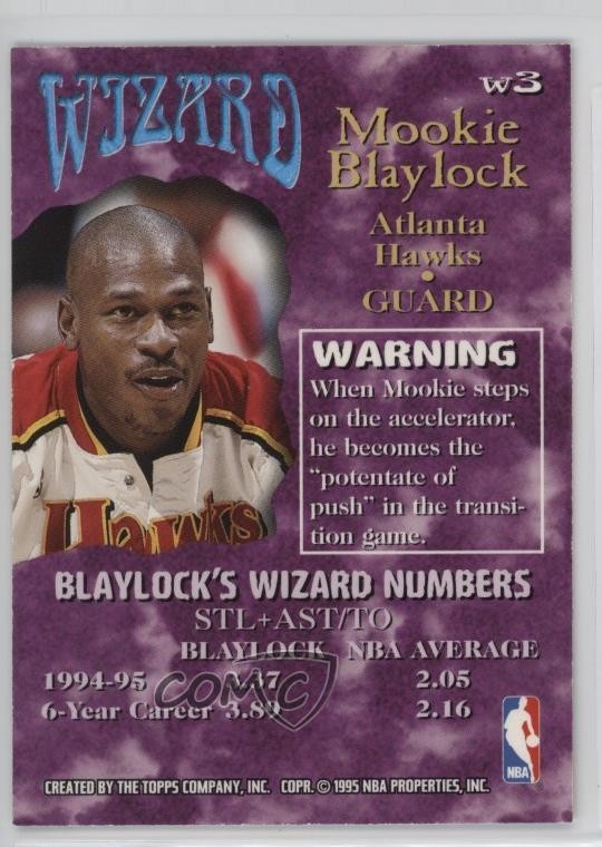 1995-96 Topps Stadium Club Wizard Mookie Blaylock #W3 | eBay