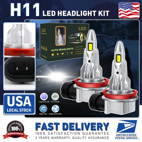 MODIGT H11 LED Headlight Low Beam Bulbs Conversion Kit 6000K White ...