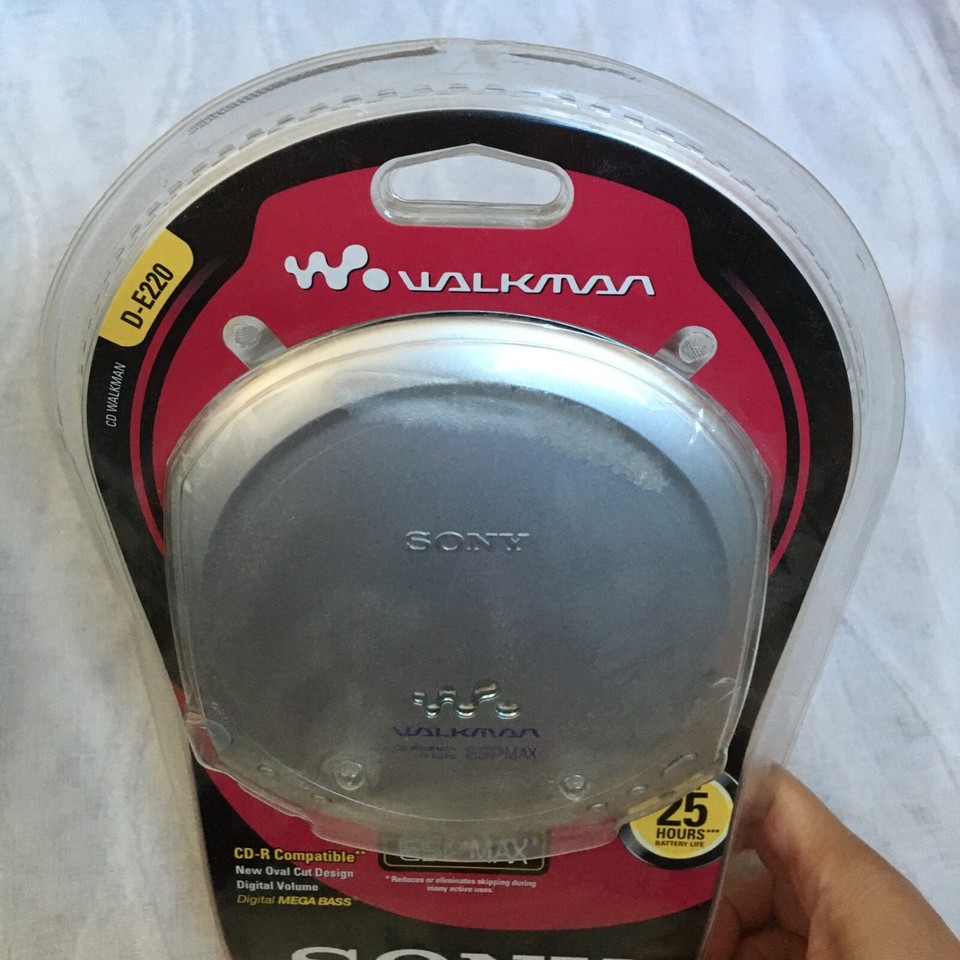 NEW Sony Walkman ESP MAX Portable CD Player Silver (D-E220/SC) SEALED ...
