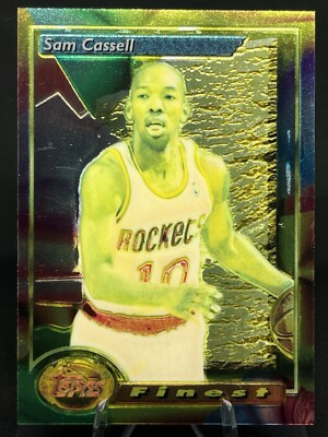 SAM CASSELL 1993-94 Topps Finest BASE #169 Houston Rockets Basketball ...