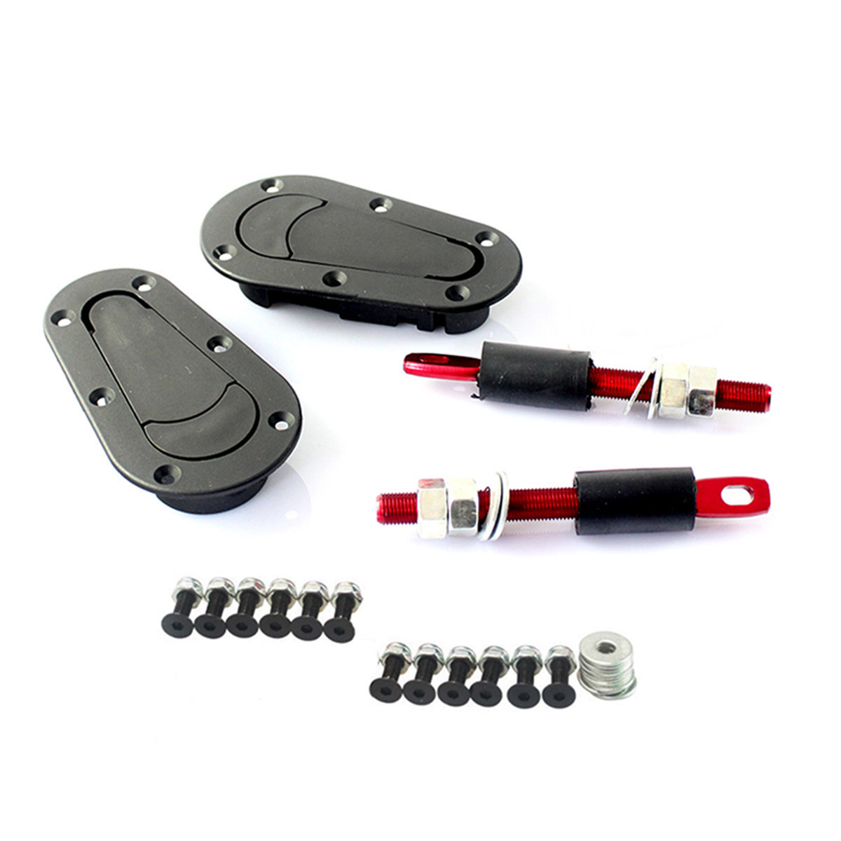 2X Universal Flush Mount Bonnet Pins Locking Generation Car Flush Hood ...