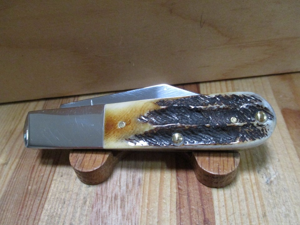 NIB Case USA Bone Stag Single Blade Barlow 6.51009 1/2 Pocketknife ...