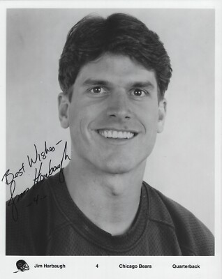 Jim Harbaugh Signed Autographed 8x10 Photo NFL Bears Colts 49ers ...