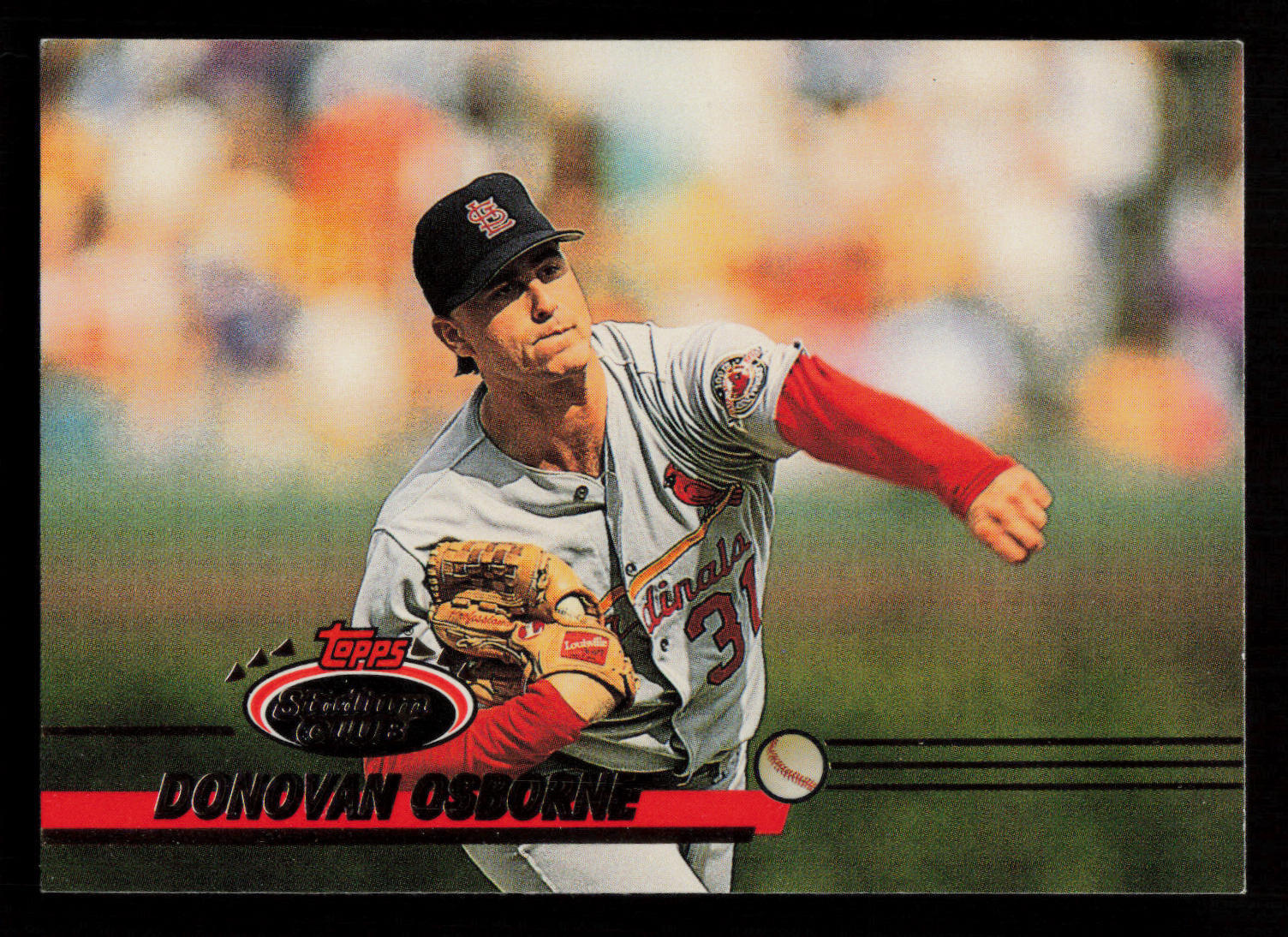 1993 Stadium Club Donovan Osborne #586 St. Louis Cardinals Baseball ...