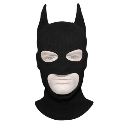 Batman Bat Fabric Black Mask Balaclava Helmet Face Hood Halloween Prop ...