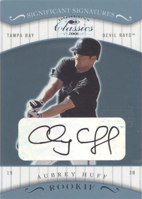 2001 Donruss Classics - Rookie Aubrey Huff #101 Significant Signatures ...