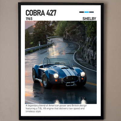 Shelby Cobra 427 1965 Poster Print 11x17 Unframed | American Muscle Car ...
