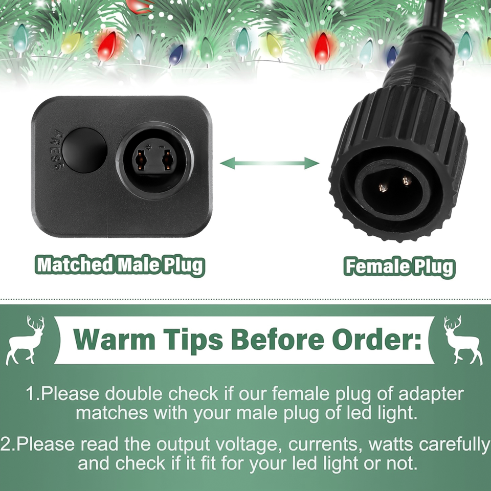 30V 0.2A LED Controller for Christmas String Light Decorations IP44 ...