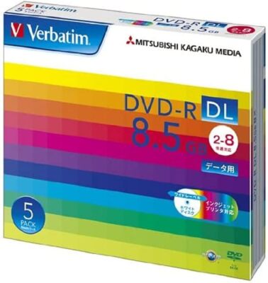 New Verbatim DVD-R DL 8.5GB 5 sheets white printable single-sided from ...