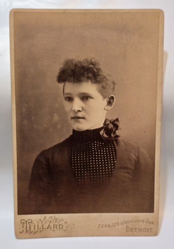 Young Lady Bow Dress Fashion Millard Detroit Michigan Antique Cabinet ...