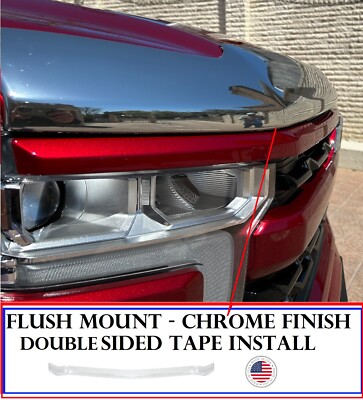 Bug Shield CHROME Hood Deflector Flush Mount Guard FOR Ford Edge 2015 ...