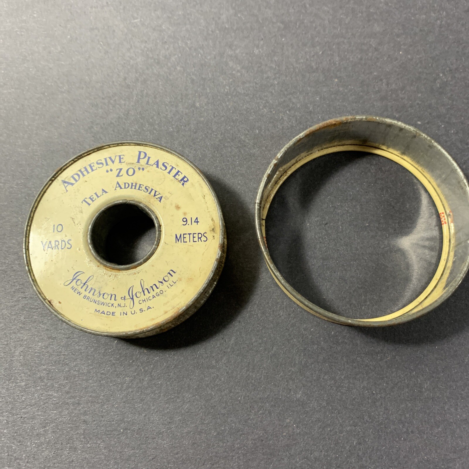 Vtg Johnson + Johnson Zo Adhesive Plaster Cartridge Spool Antique ...