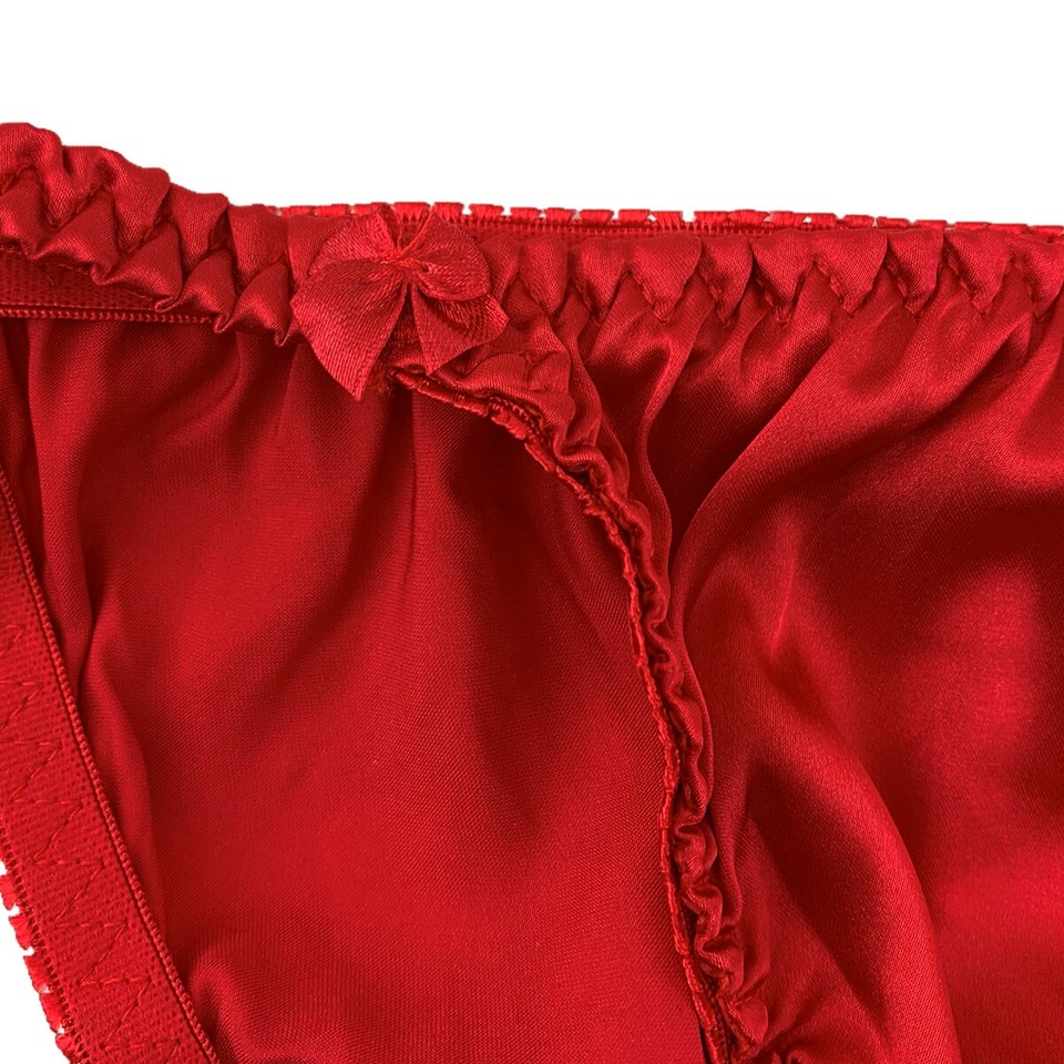 4 Pcs Lot Womens Sexy String Satin Bikinis Panties Silky Briefs ...