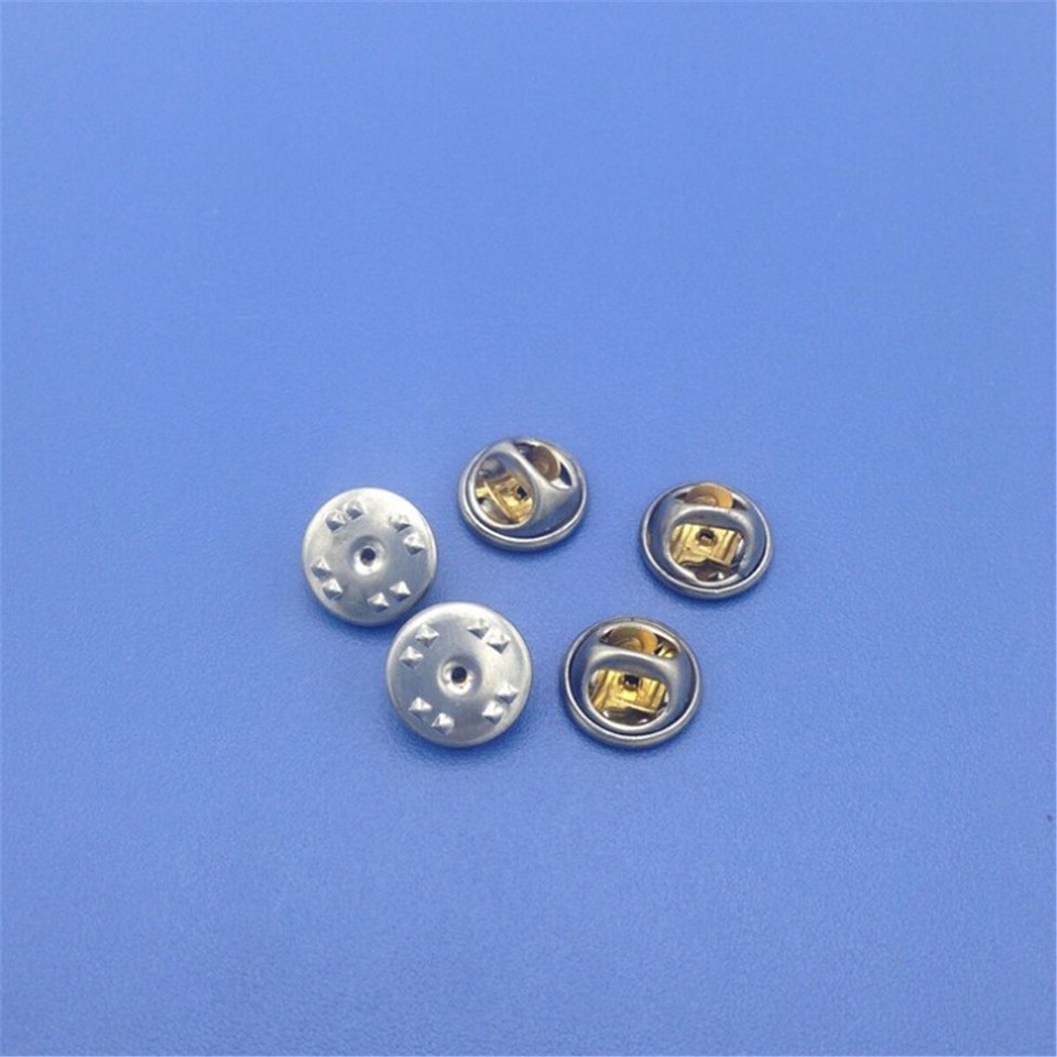 Gold/Silver Butterfly Clutch Pin Squeeze Clasps Metal Badge Hat Lapel ...