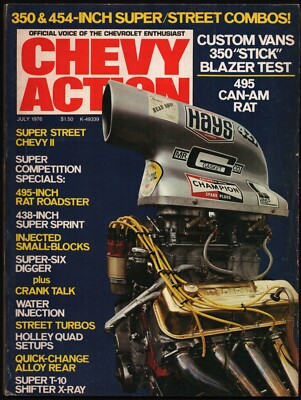 JULY 1976 CHEVY ACTION MAGAZINE, SUPER STREET CHEVY II, BLAZER TEST | eBay