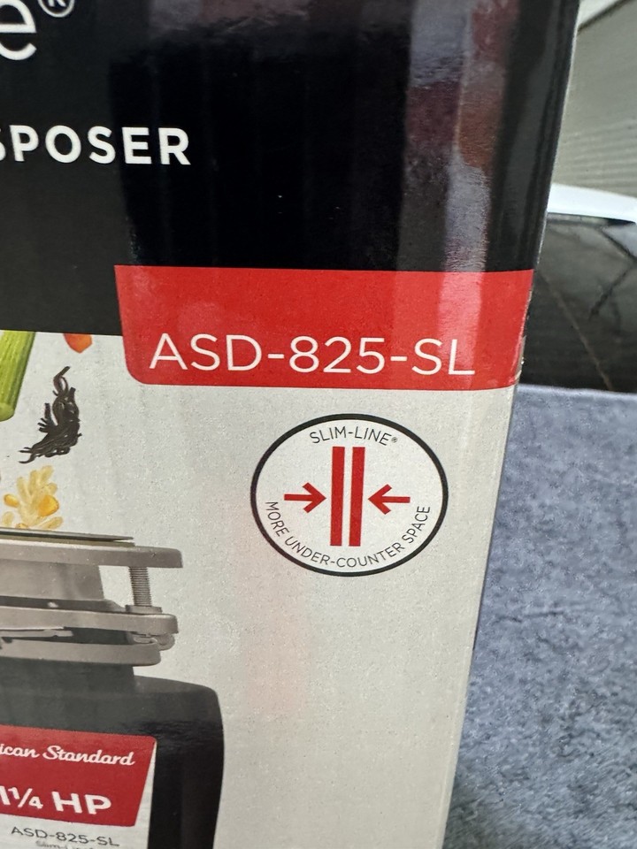 American Standard Slim Line 1.25HP Food Waste Disposer ASD-825-SL (Black) | eBay