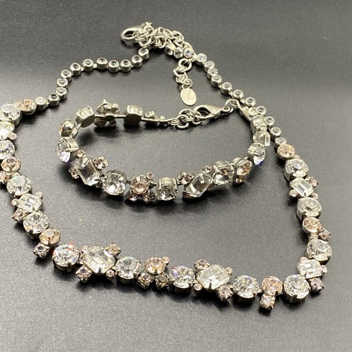Vintage Sorrelli Rhinestone Set Bracelet & Necklace Pale Pink/clear ...