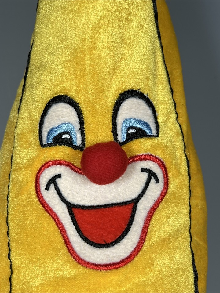 NANCO SMILEY CLOWN FACE BANANA PLUSH 17" YELLOW STUFFED TOY YELLOW ...