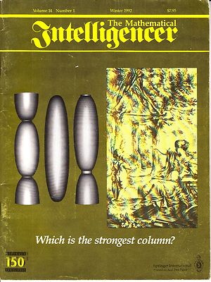 The Mathematical Intelligencer Winter 1992 Ideal Column Set Theory | eBay