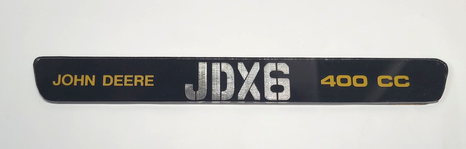 John Deere JDX6 Snowmobile Cowl Emblem with Adhesive Reproduction | eBay