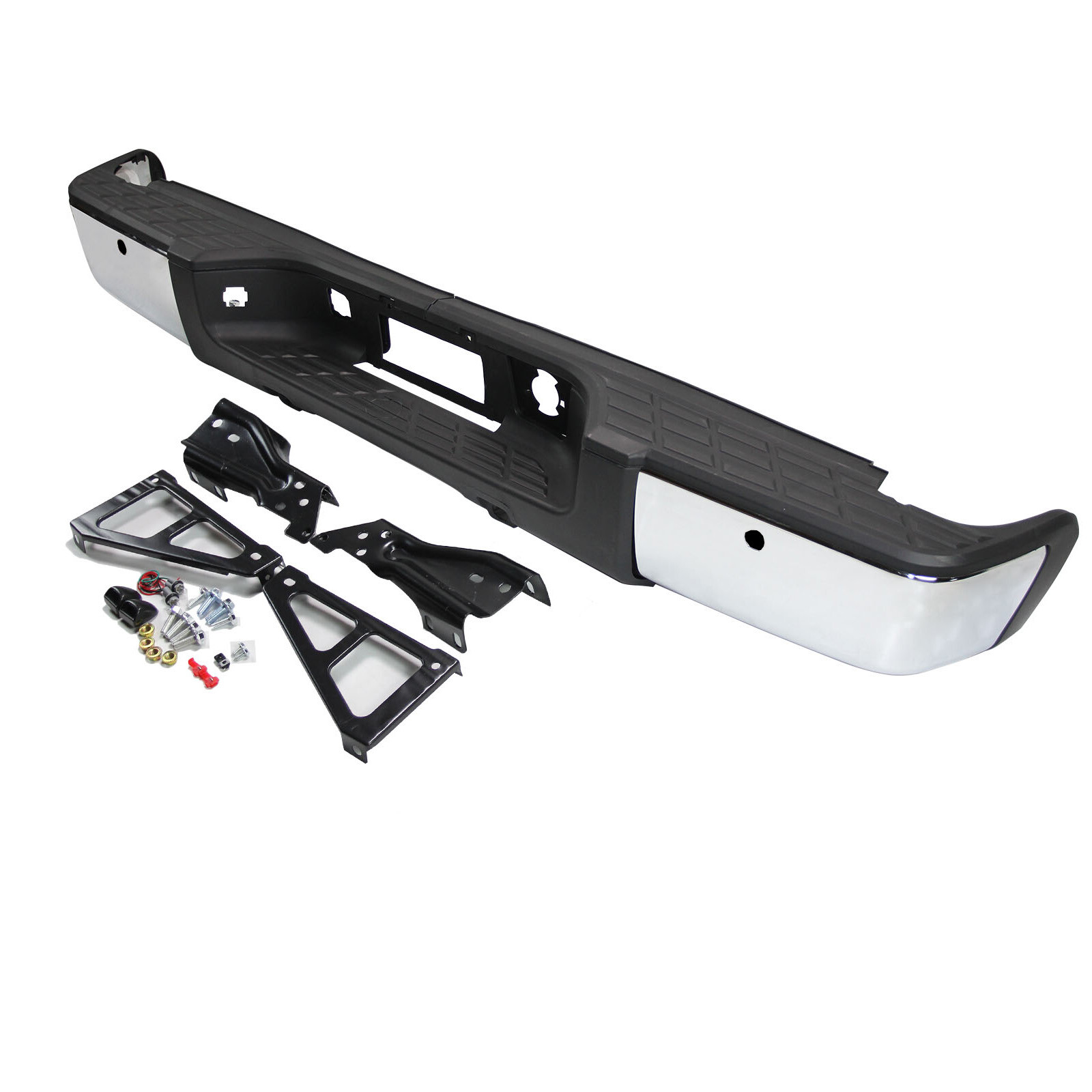 Chrome Rear Step Bumper Assembly For 2007-2013 Chevy Silverado GMC ...