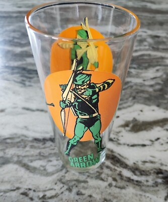 Vintage 1976 GREEN ARROW Glass DC Comics Pepsi Super Series - RARE! | eBay