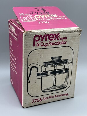 Pyrex 6 Cup Percolator 7756 Flameware Pyrex Ware 🔺BOX ONLY🔻 | eBay