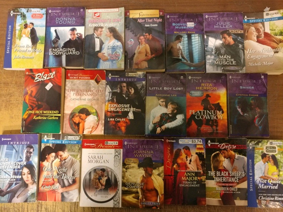 Lot of 10 Harlequin Romance Intrigue Suspense Intimate Book *RANDOM MIX ...