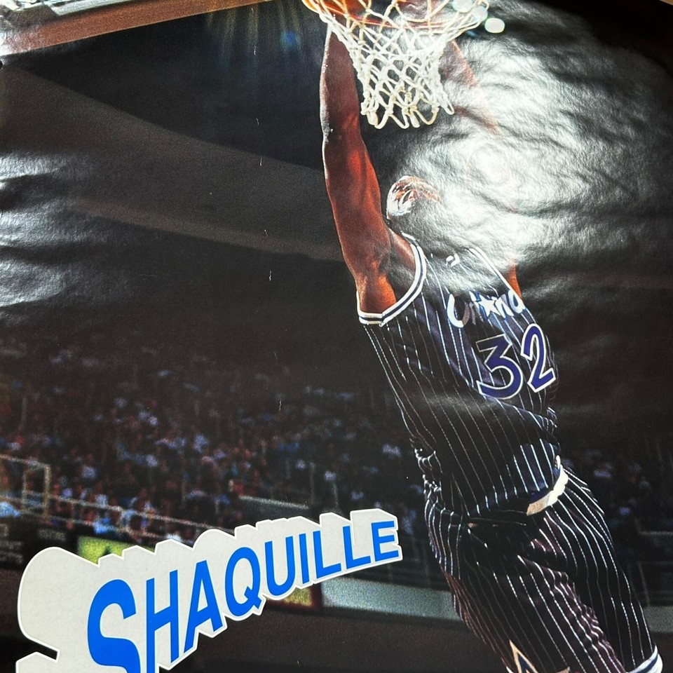 Vintage Nba Basketball Orlando Magic Shaq Shaquille O’neal Dunking ...