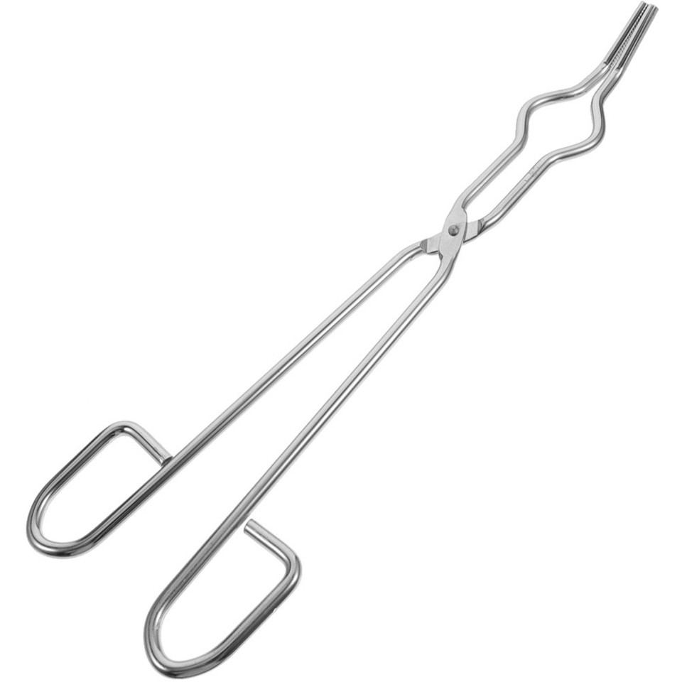 35cm Chromium Plated Steel Crucible Beaker Tongs Experiment Accessory ...