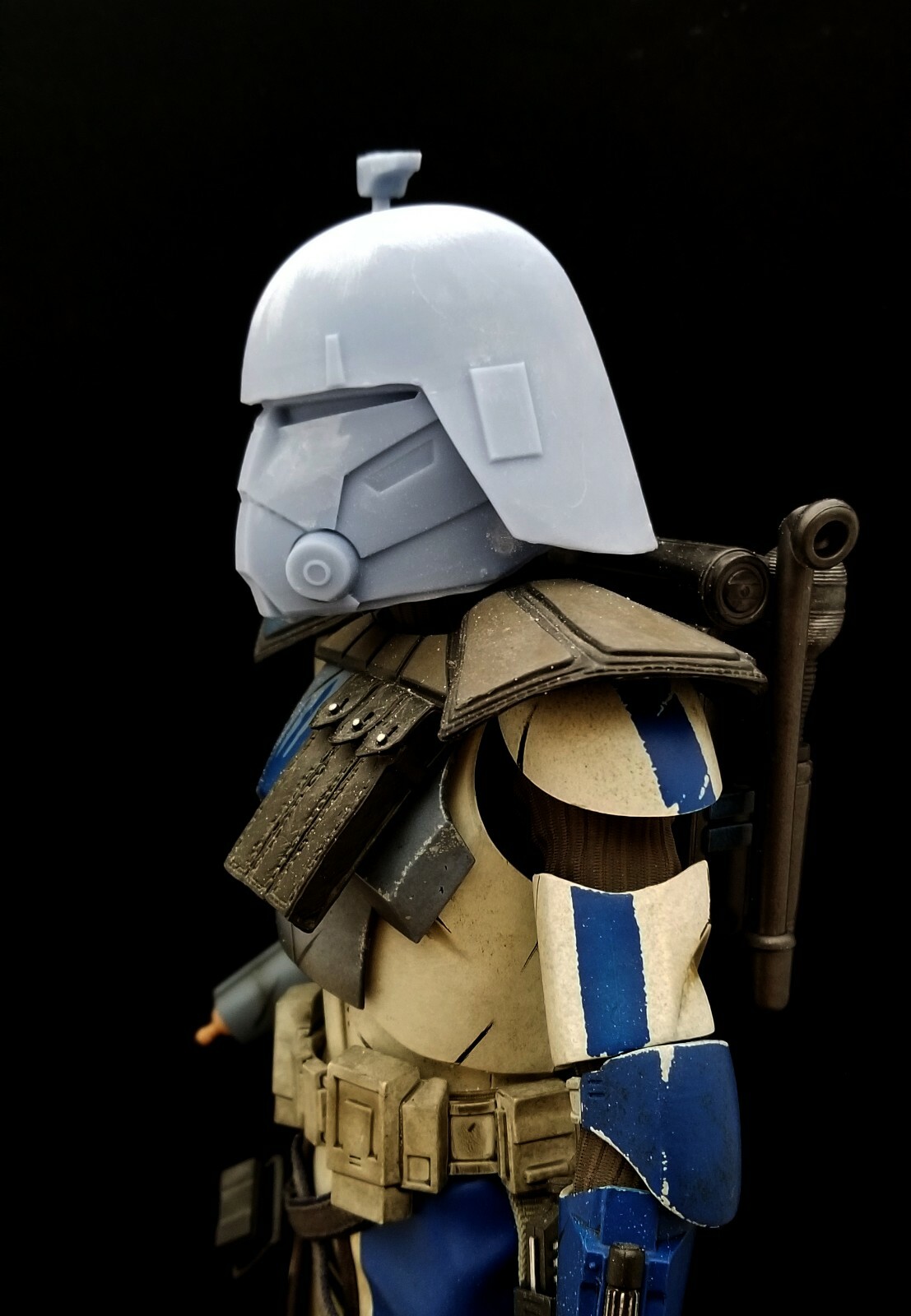 Star Wars 1/6 Clone Commander Wolffe Desert Helmet Blank for Custom 12 ...