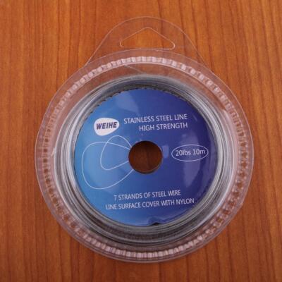 Fishing Line Wire Leader Stainless Steel Trace Leader Wire 10m 20lb ...