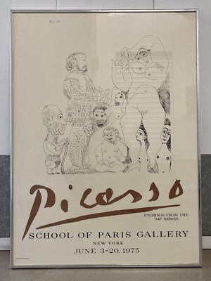 🔥 Vintage Old Original PICASSO School of Paris Exhibition Lithograph ...