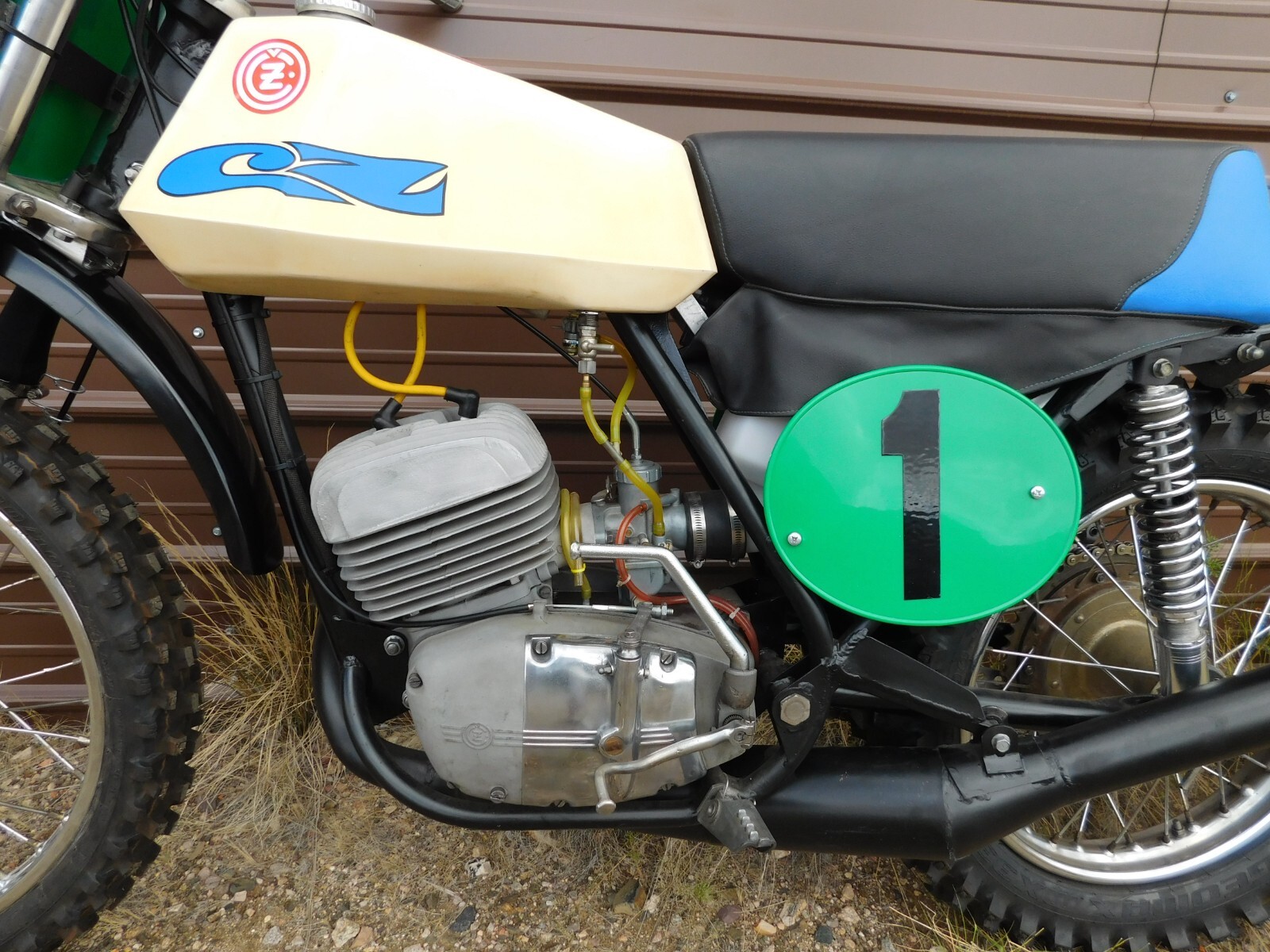 '72 CZ 250 Polished Vintage MX MotoCross RACER Includes Original TANK ...