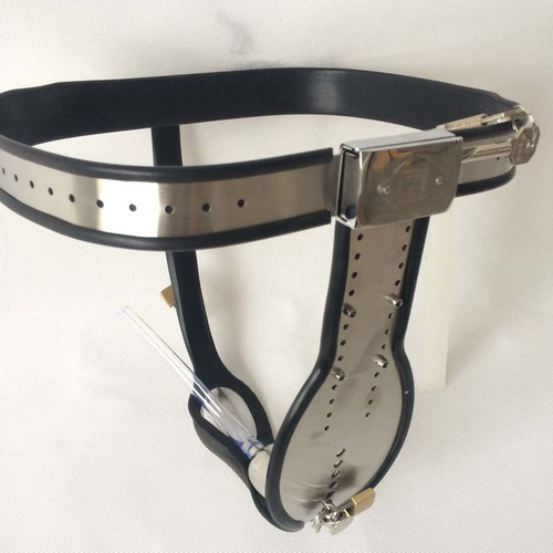 Male Chastity Belt Device BDSM Cage Cuckold with sounding tube open ...