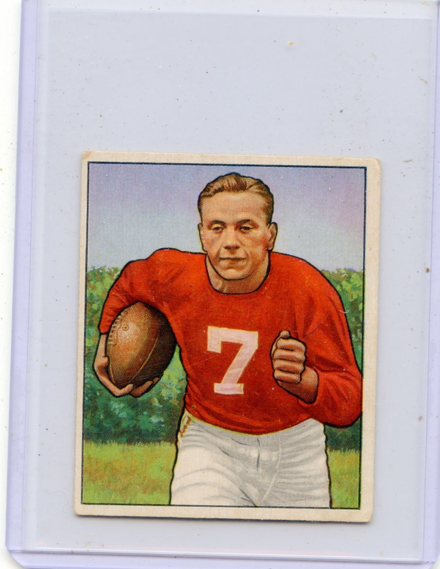1950 BOWMAN FOOTBALL #21 ELMER ANGSMAN, CHICAGO CARDINALS 081219 | eBay