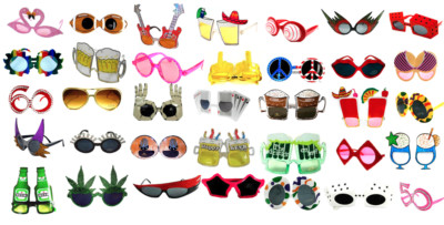 12 Piece Lot Party Glasses Assortment Photo Booth Novelty Sunglasses ...