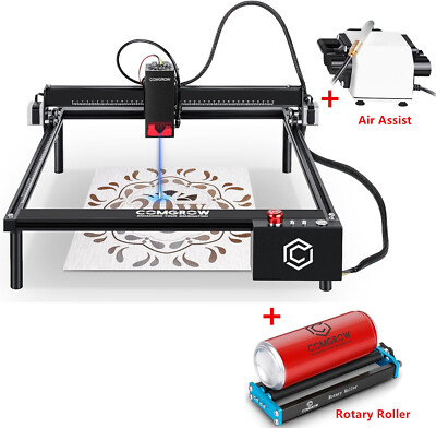 Comgrow Z1 Pro 20W Output Laser Engraver with Air Assist Rotary Roller ...