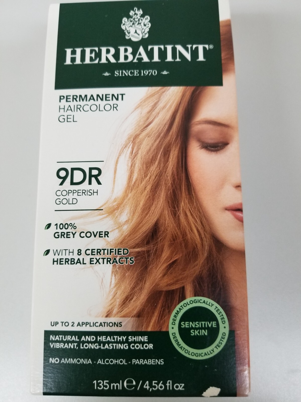 Herbatint Permanent Herbal Hair Color Gel 9DR Copperish Gold 4.56 ounce ...
