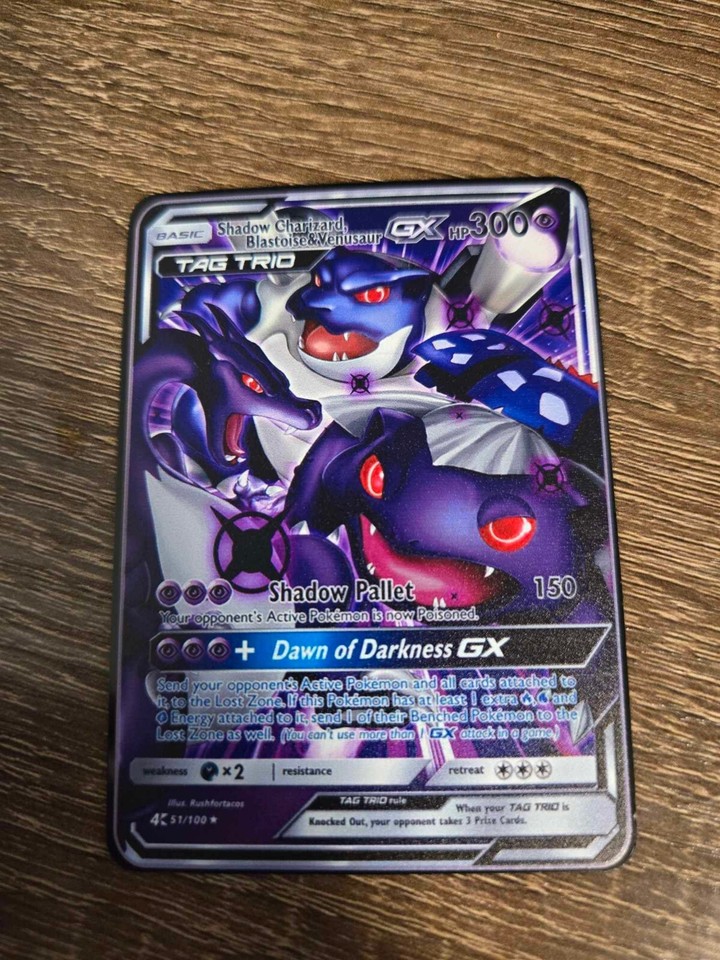 Charizard Pokemon Card Blastoise Venusaur GX EX GX RARE Holographic ...