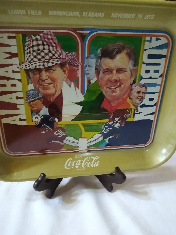 Alabama vs Auburn Coca Cola Tray Bear Bryant Shug Jordan College ...