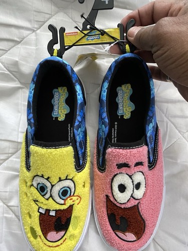 NWT Fleece Big Kids 4 SpongeBob SquarePants & Patrick ground up slip on ...