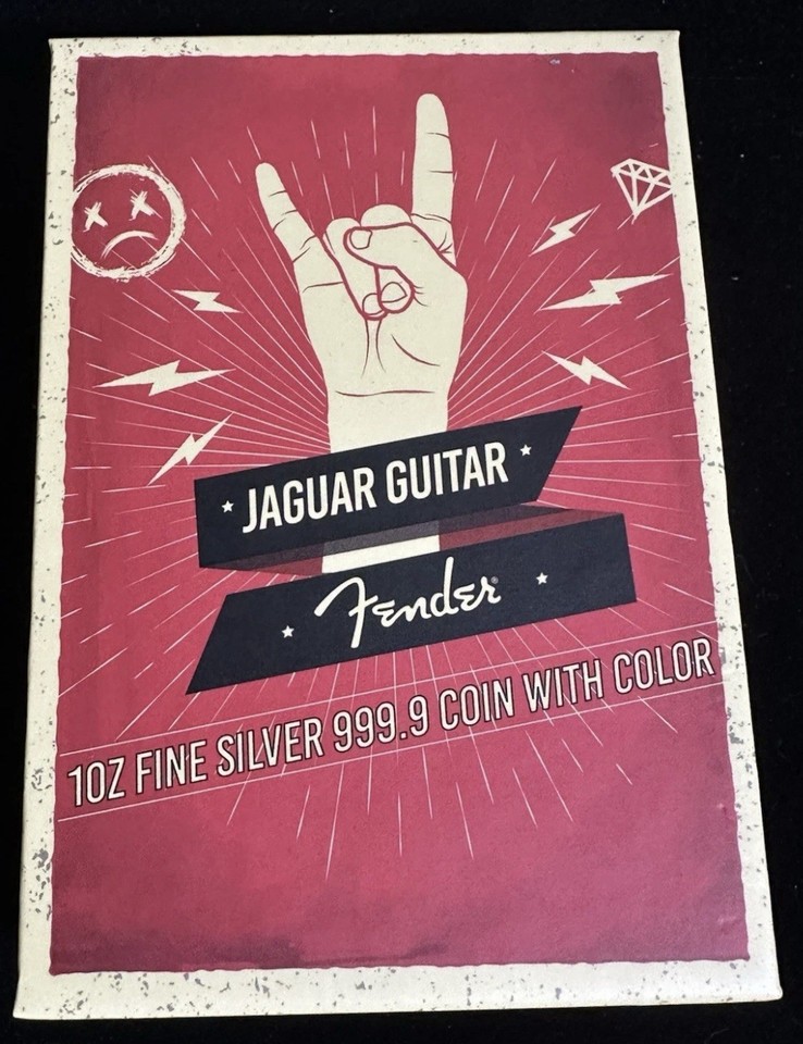 2024 Fender Stratocaster Jaguar Guitar Coin 1oz Silver PAMP Solomon ...