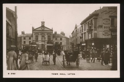 Beds LUTON Town Hall Trams Carriages RP PPC | eBay UK