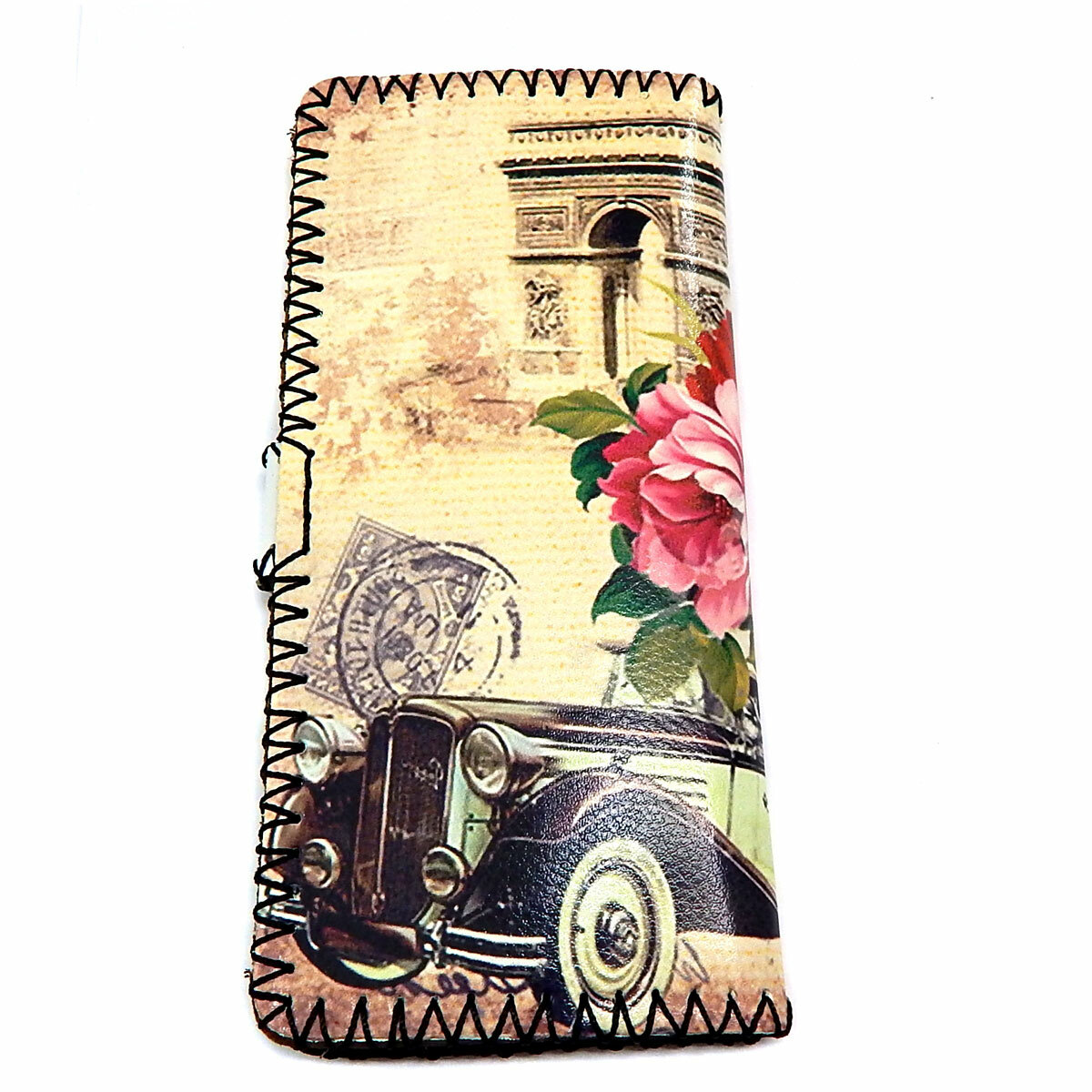 Bifold Women Wallet Paris Postcard Style Arc De Triomphe Print ...