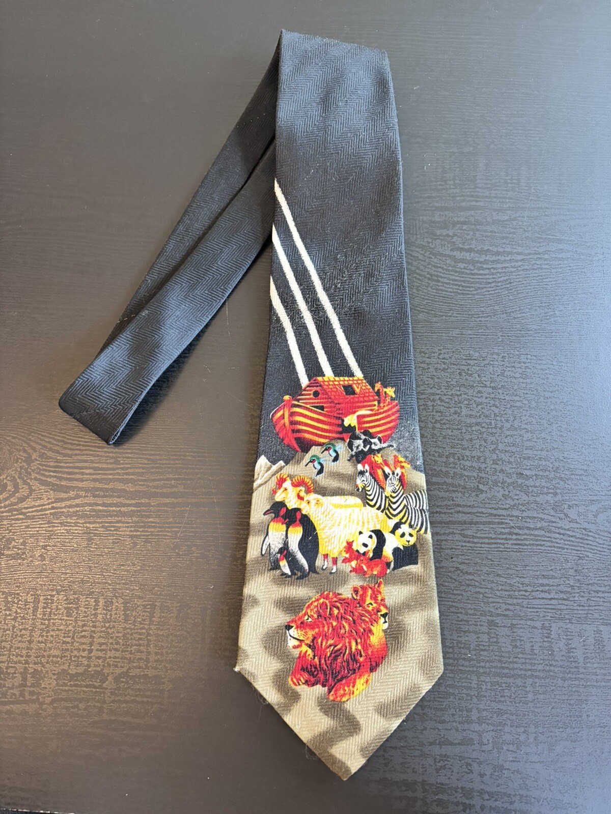 Religious-Christian Tie Mania- Men’s Tie 56”x4” Navy Blue With Noah’s ...